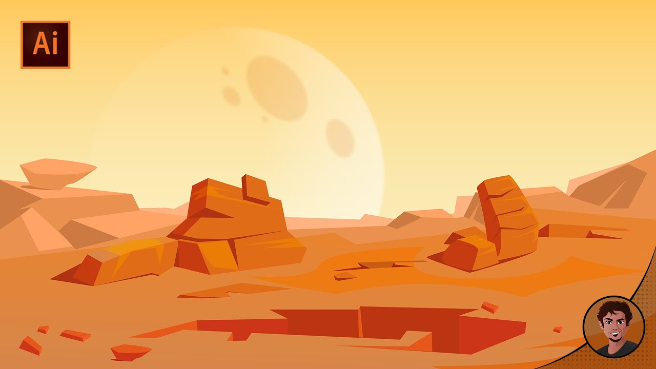 Design a Sci-Fi Planet Scene with Adobe Illustrator | Vector Art | Speed Art