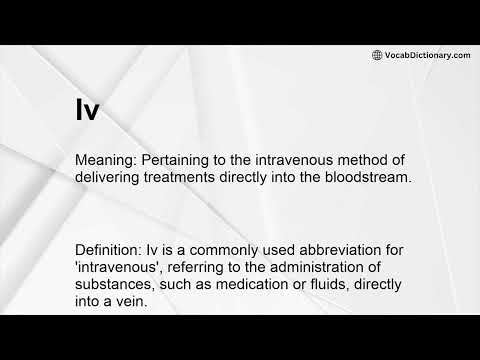 Iv Meaning
