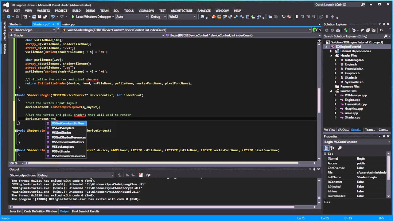 C++ DirectX11 Tutorial 3 - Shader Part 1/2