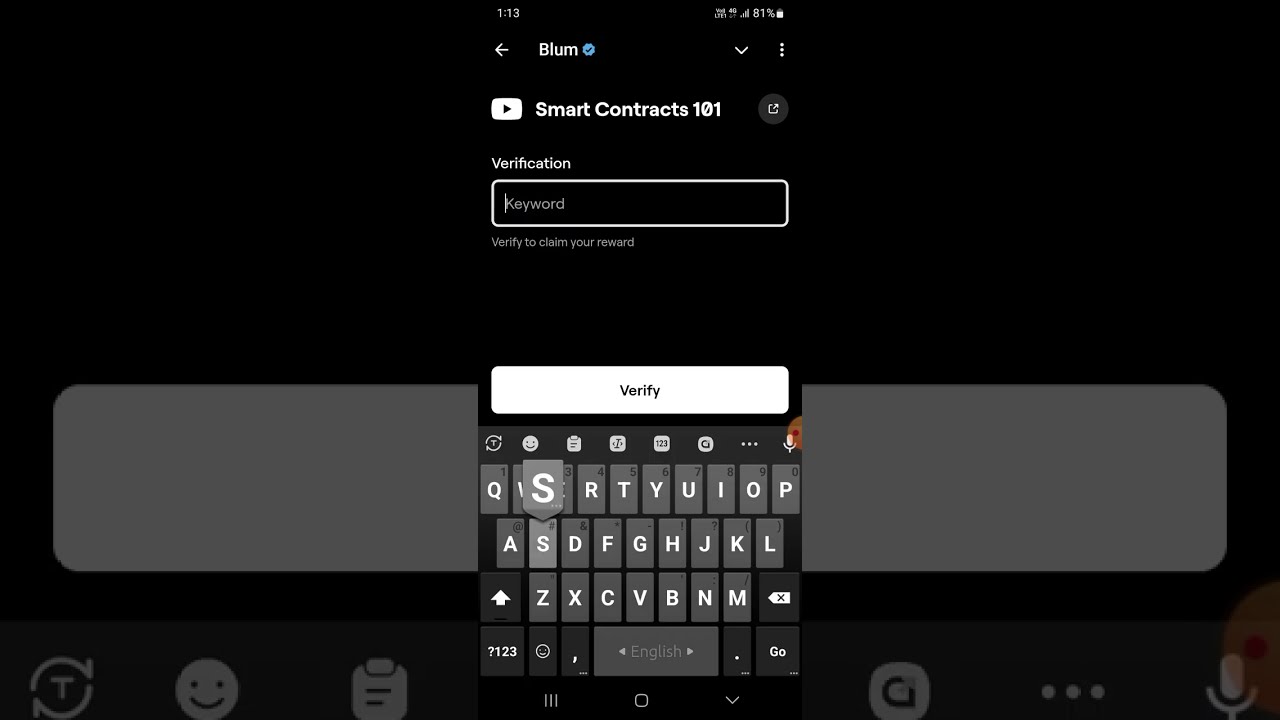 Smart Contacts 101 | Blum Verify Code