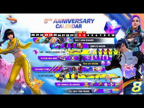 8th Anniversary Free Fire Event???? | Free Fire New Event | Ff New Event | Upcoming Events In Free Fire