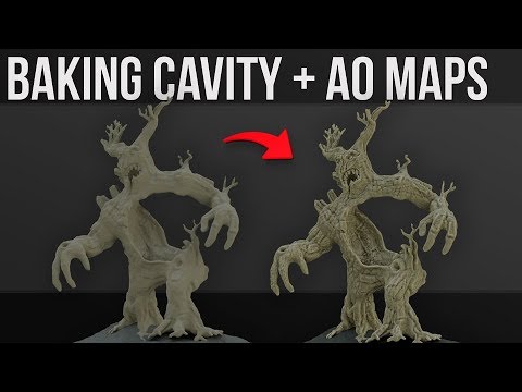 Baking Cavity + Ambient Occlusion Texture Maps | 2019 | Blender 2.8
