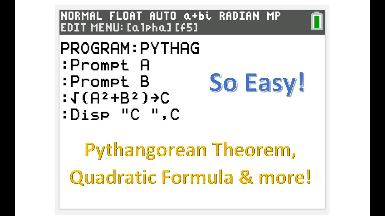Programming on the TI-84 Plus Calculator