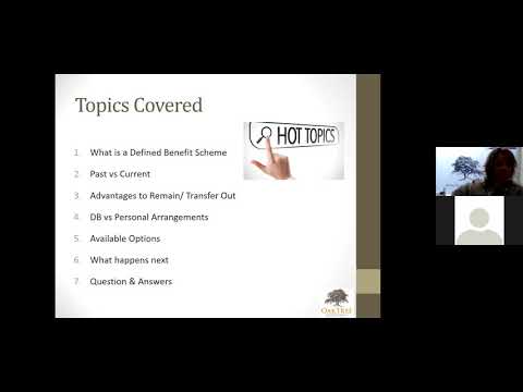 Defined Benefit Pension Schemes Webinar