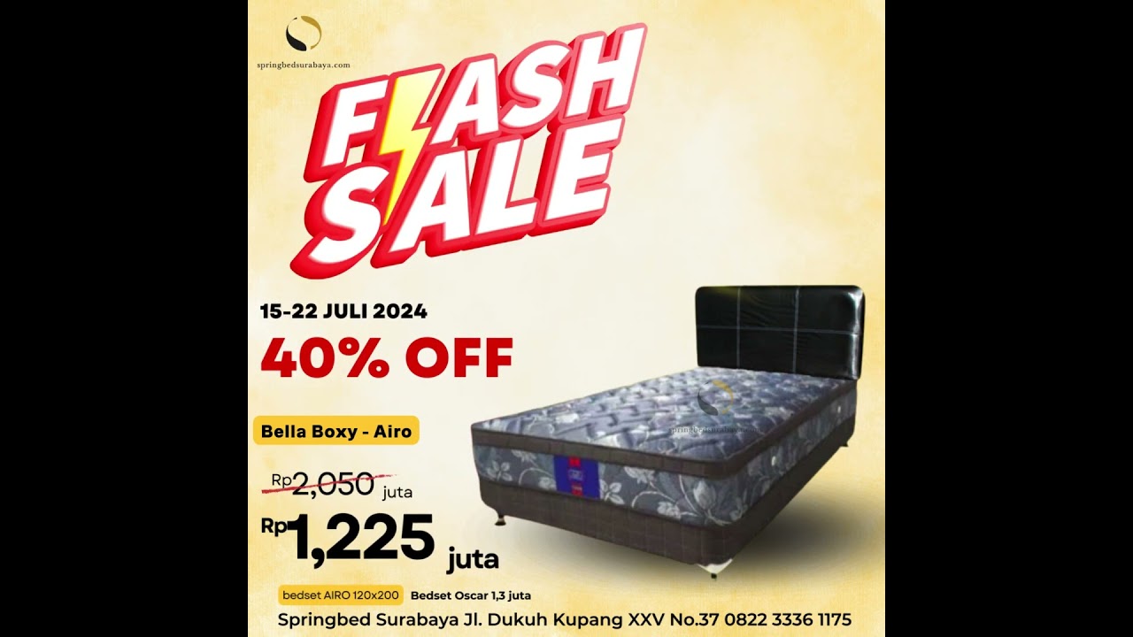 PROMO SPRINGBED BELLA BOXY KHUSUS SURABAYA MALANG