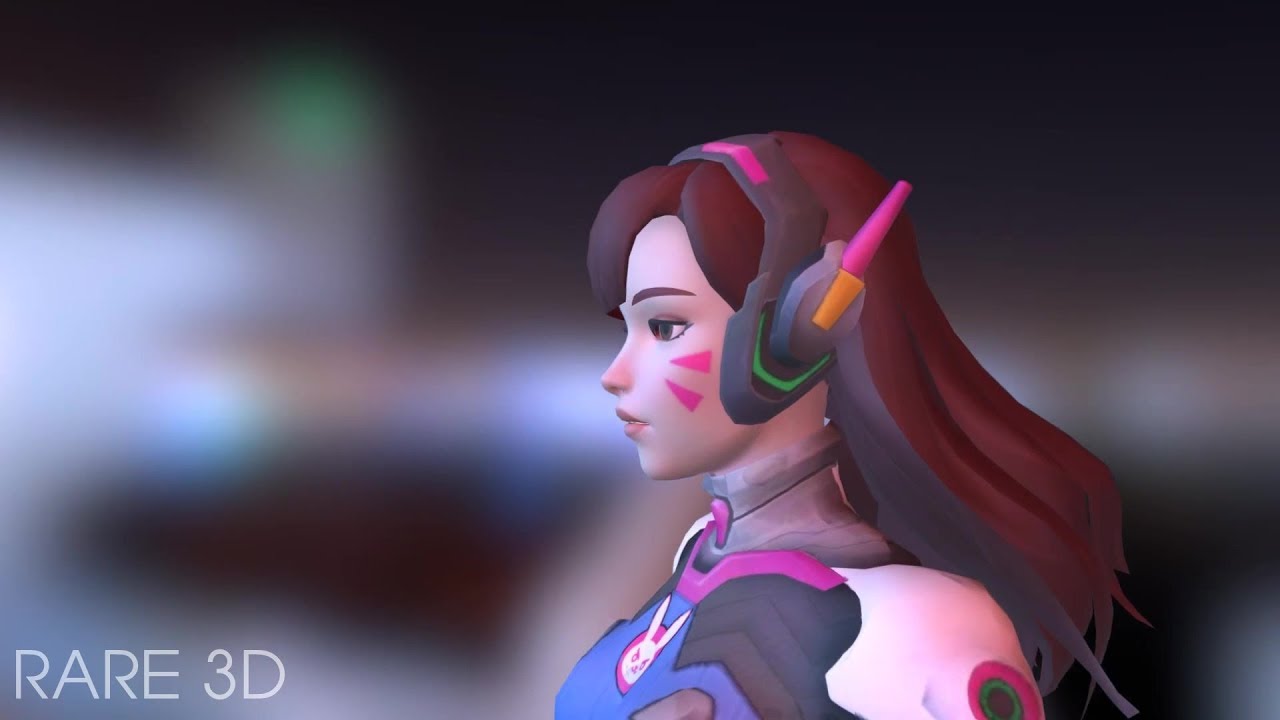 D.Va (Overwatch) 3D Model [Rare 3D]