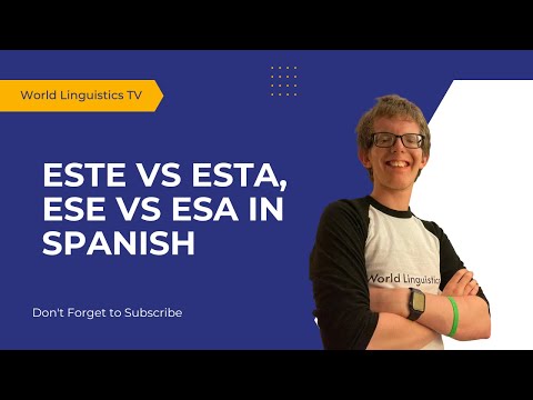 Este Versus Esta In Spanish