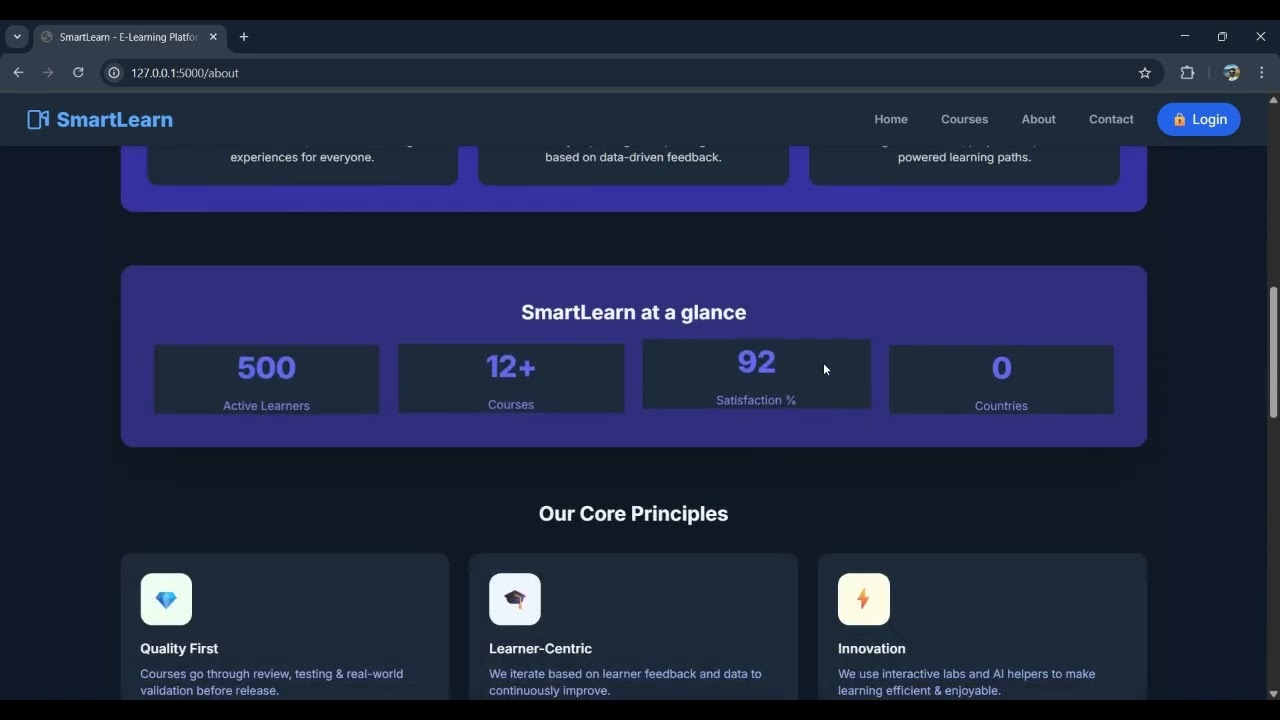 Full-Stack E-Learning Platform | Python Flask + Jinja + Bootstrap Project