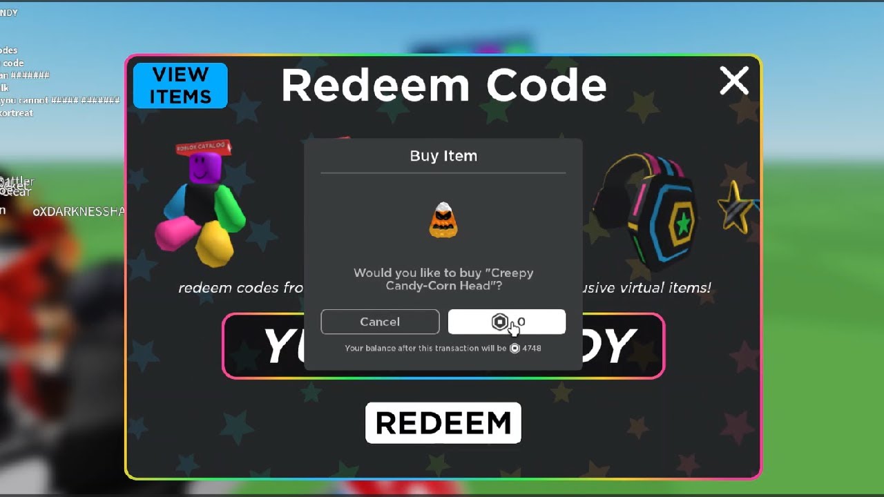 I SNIPED THE CREEPY CANDYCORN HEAD (FREE ROBLOX UGC)
