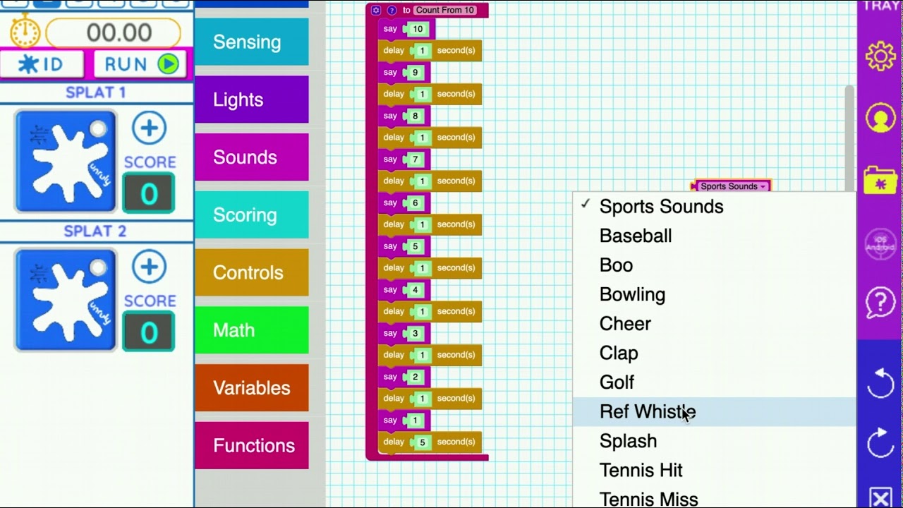 Online Coding Games for Kids: Activity 1, Part 1 - Simple Countdown with 