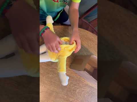 Unboxing Fvcisshhu 14 Inch Plush Banana Man Toy, Medium Stuffed Banana Doll