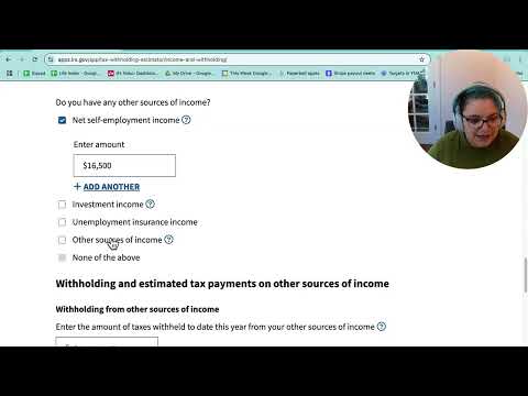 Using the IRS tax withholding calculator when you only have self-employment income