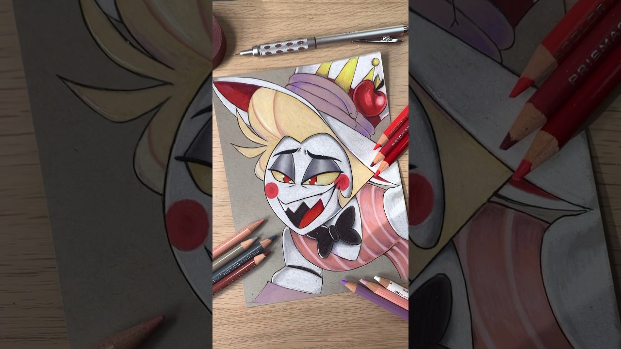 LUCIFER Morningstar from HAZBIN HOTEL asmr art #lucifermorningstar #lucifer #hazbinhotel