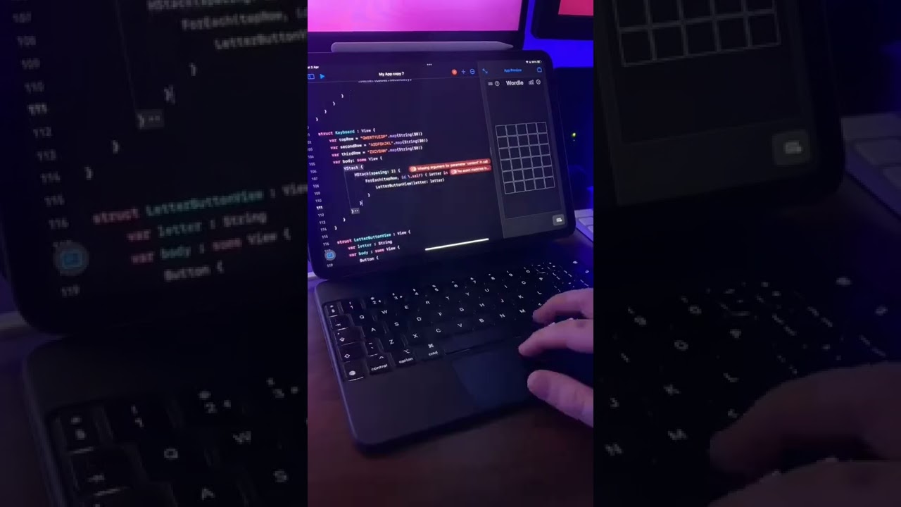 Timelapse of the Wordle App built on iPad using Swift Playgrounds. #shorts #shortvideo #short