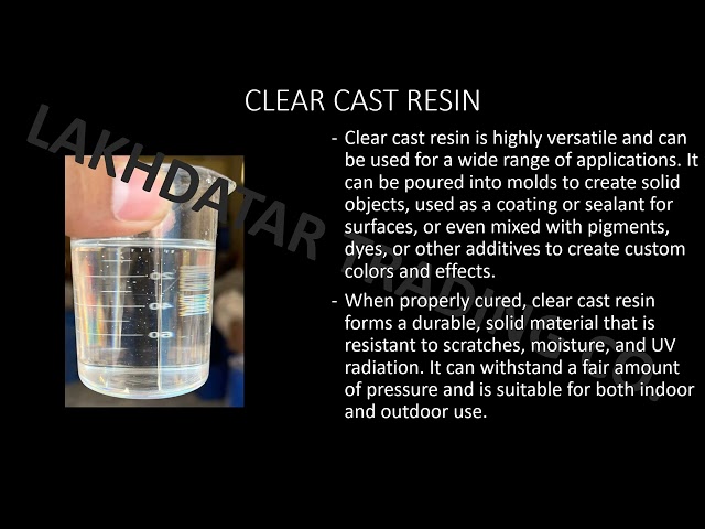 Clear Caste Resin - Clear Cast Polyester Resins Manufacturer from New Delhi