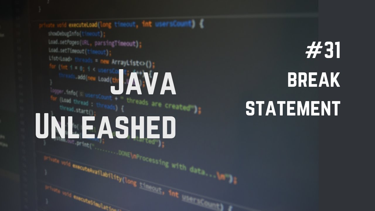 #31 Java Break Explained