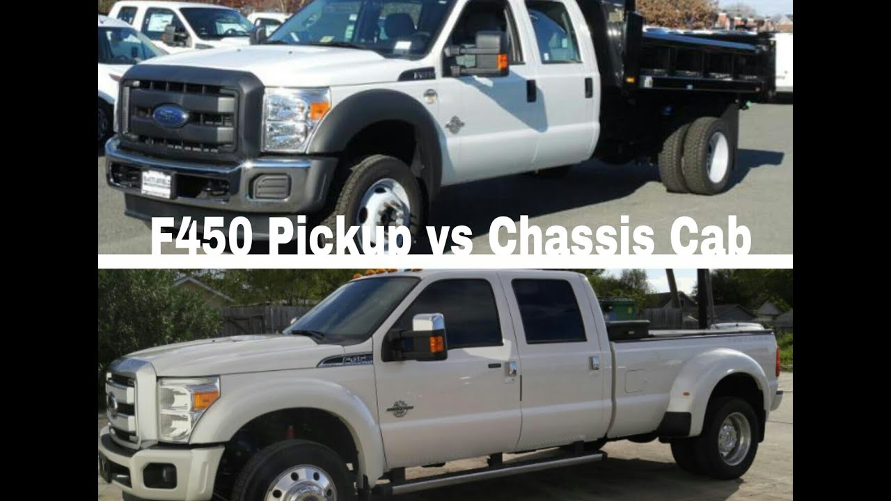 F450 Pickup vs F450/F550 Chassis Cab.. What are the differences?