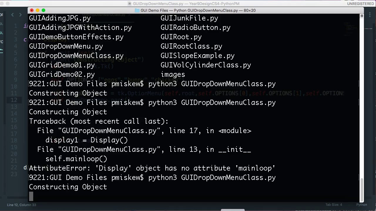 PYTHON3 - TKINTER - GUI OPTIONMENU (CLASS)