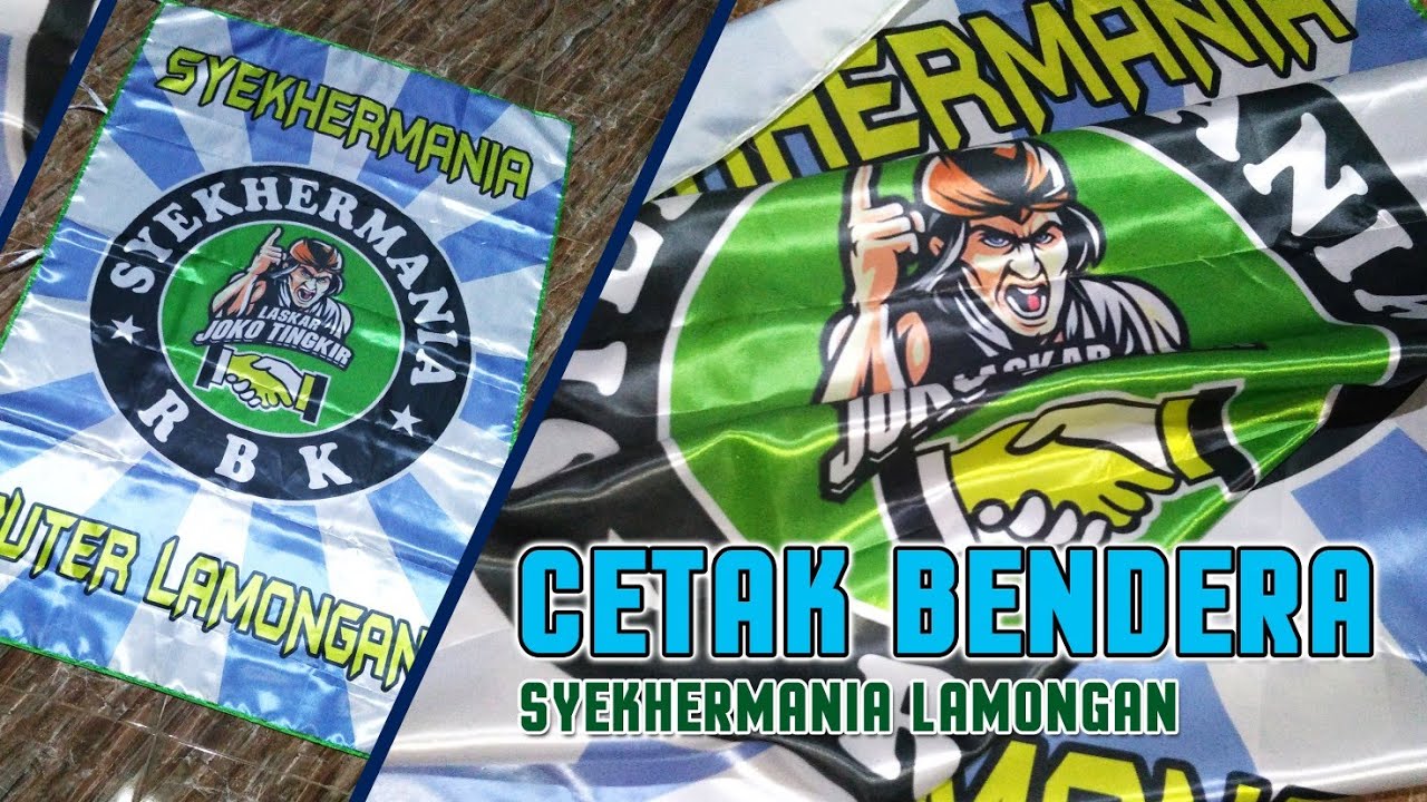 Bendera Syekhermania - Cetak Desain Bebas - Ardjuna Grafika