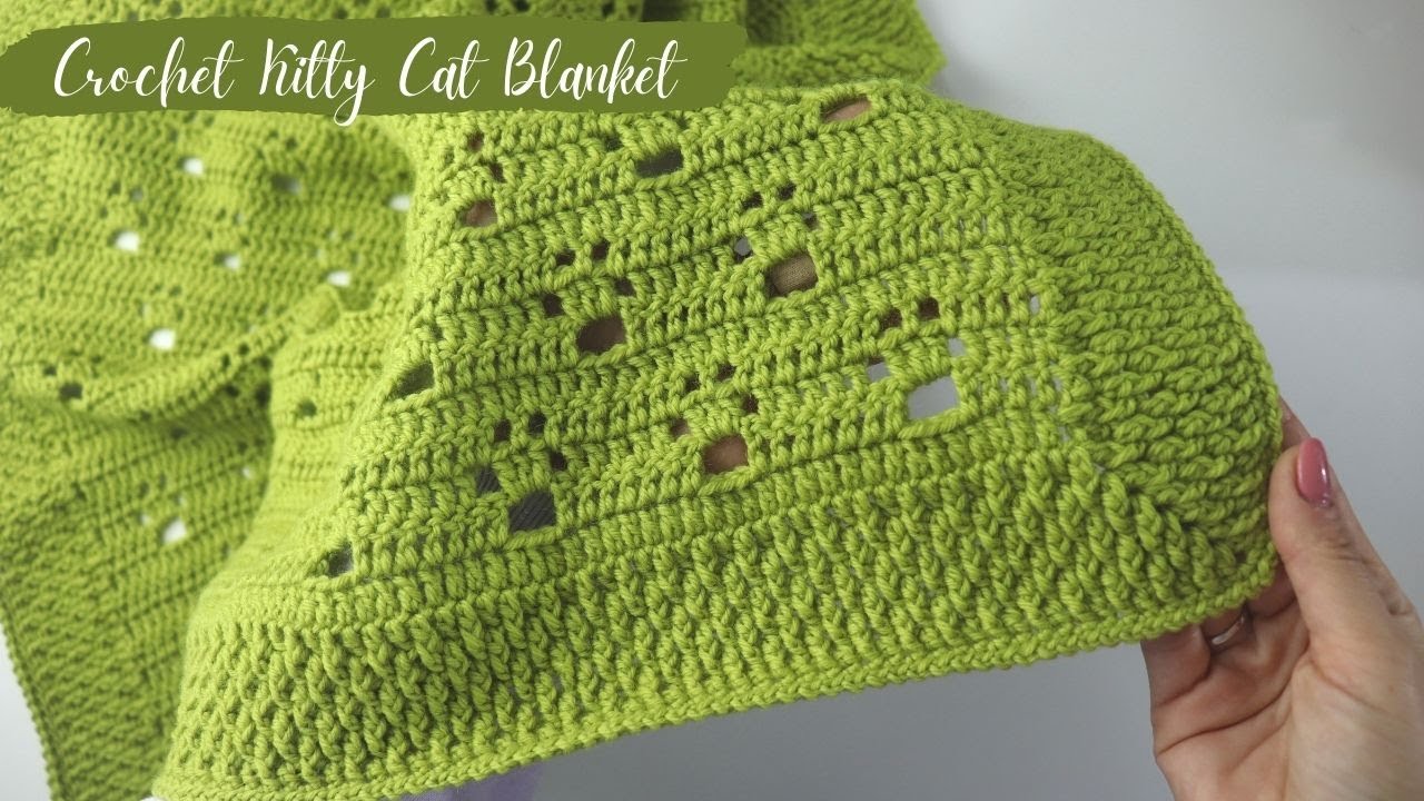 Crochet Kitty Cat Blanket / Beginner Friendly Tutorial