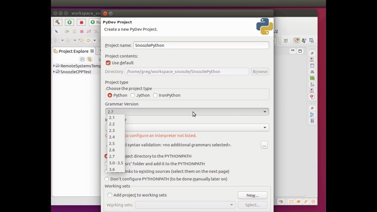 Create a Python Project in Eclipse
