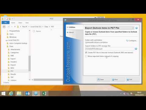 Export Outlook Folders and Items to PST File