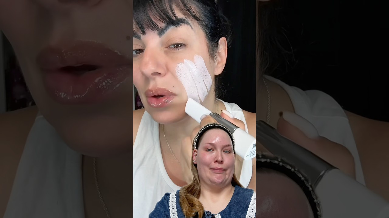 trying WHITE color changing foundation.. 😟