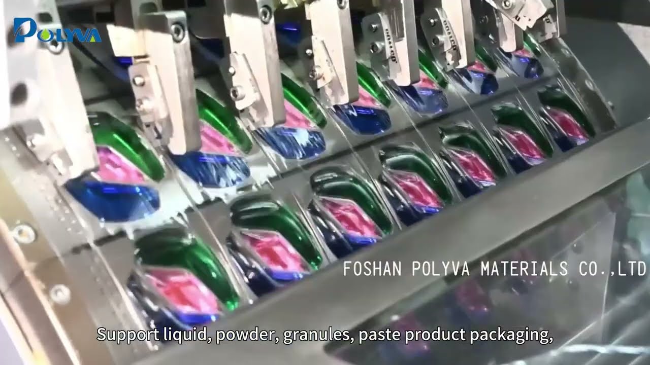 Polyva | High Speed Automatic Laundry Pods Packaging Machine, Support Liquid and Powder Packaging