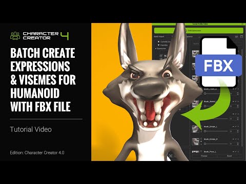 Character Creator 4 Tutorial-Batch Create Expressions & Visemes for Humanoid Character with FBX File