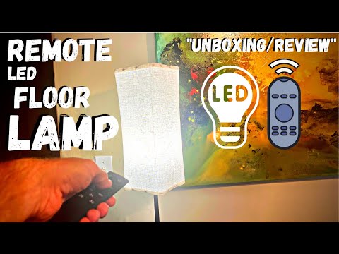 LED Floor Lamp with Remote Control Amazon - Unboxing/Review