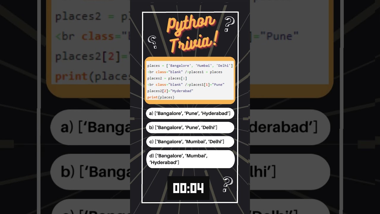 Python Trivia   List 67 #coding #python #techcommunity #shorts #trending #viral #datascience