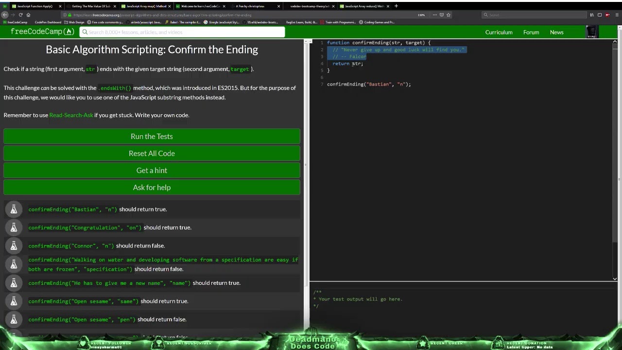 #100DaysOfCode Day 21/100 - JavaScript Algorithms And Data Structures #12