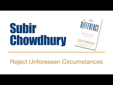 Reject Unforeseen Circumstances | Subir Chowdhury