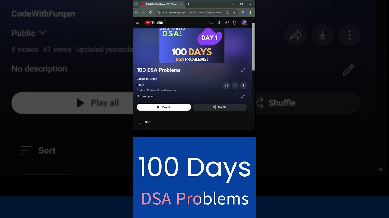 100 DSA Problems🔥 #dsa #datastructures #coding