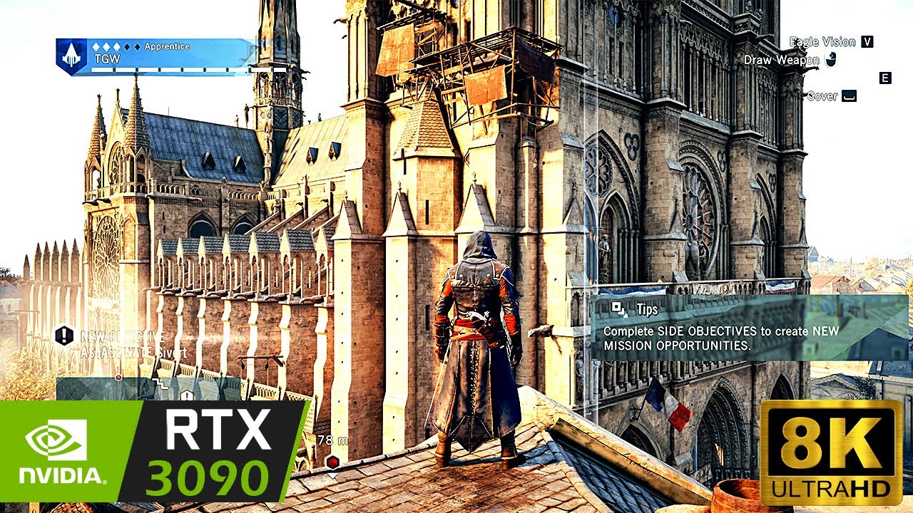 [8K] Assassin's Creed Unity - Beyond all Limits, Ray Tracing Gameplay | RTX 3090 Max settings