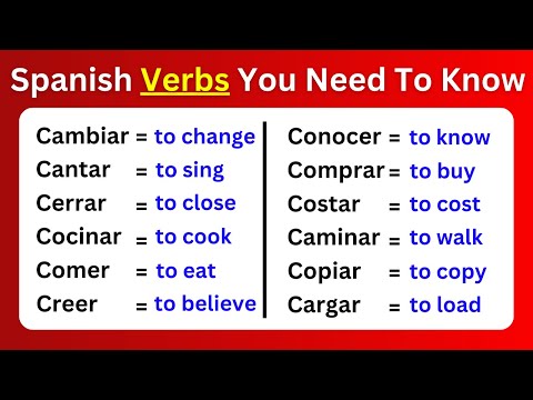 61 Common Spanish Verbs That Start With The Letter C