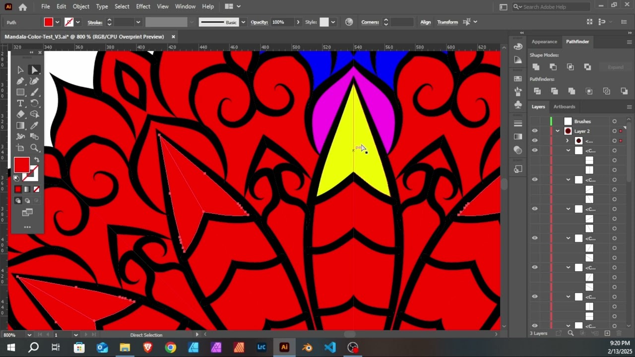 Coloring Your Mandala in Adobe Illustrator