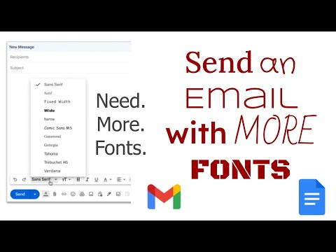 Gmail: How do I send an email with OTHER fonts than the few listed in Gmail??!?