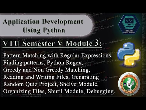 Application Development Using Python  - VTU 5th SEM -  Module 3  ( 18CS55 )  18cs55 notes