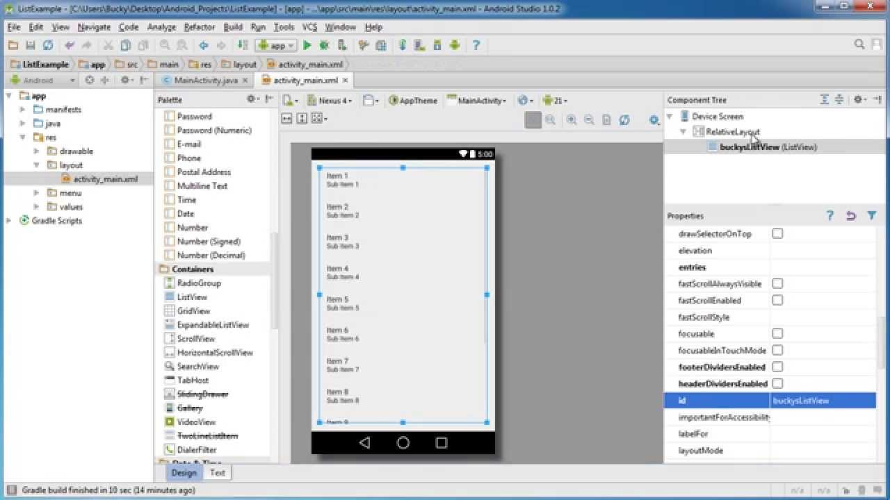 Android App Development for Beginners - 46 - ListView Example