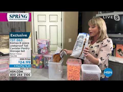 Komax 8piece Leakproof Tall Canister Pantry Storage Set