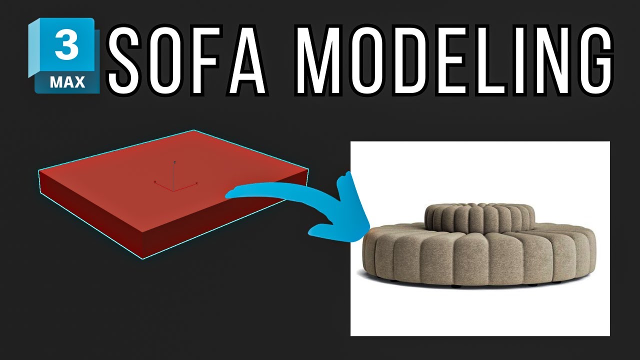 Sofa Modeling in 3D's Max | How to model a sofa