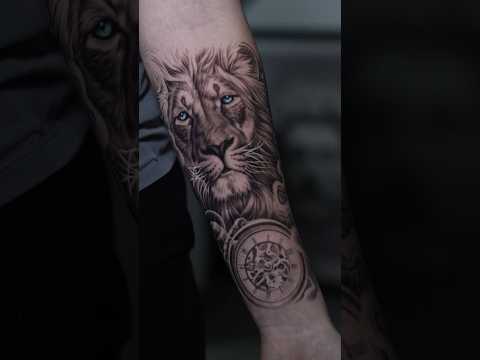 Lion Clock Forearm Tattoo π¦