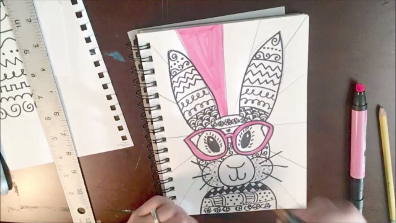 1st Zentangle Bunny