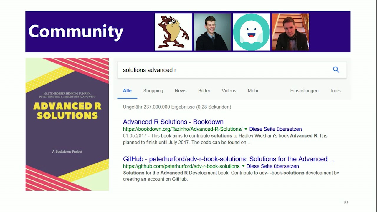 Advanced R Solutions - A Bookdown Project (Lightning talk useR!2017)