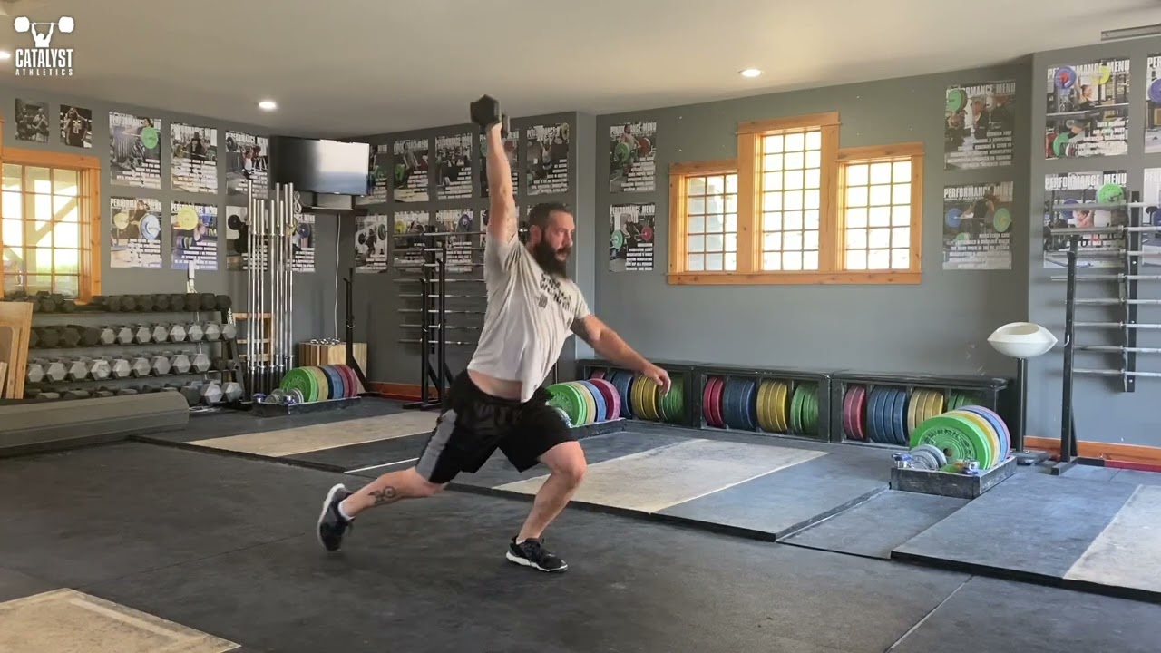 Overhead Walking Lunge - Olympic Weightlifting Exercise Library: Demo ...
