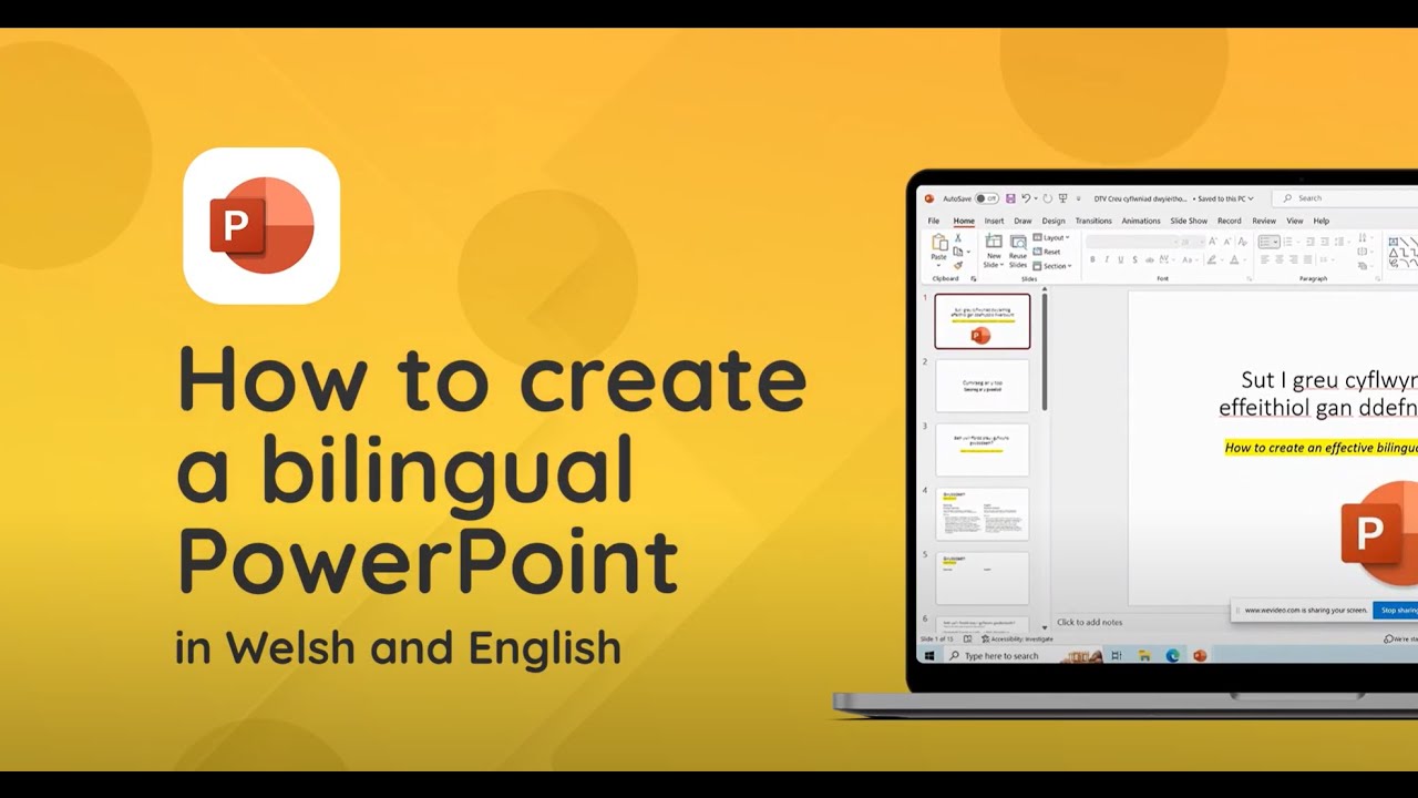 Creating a bilingual PowerPoint