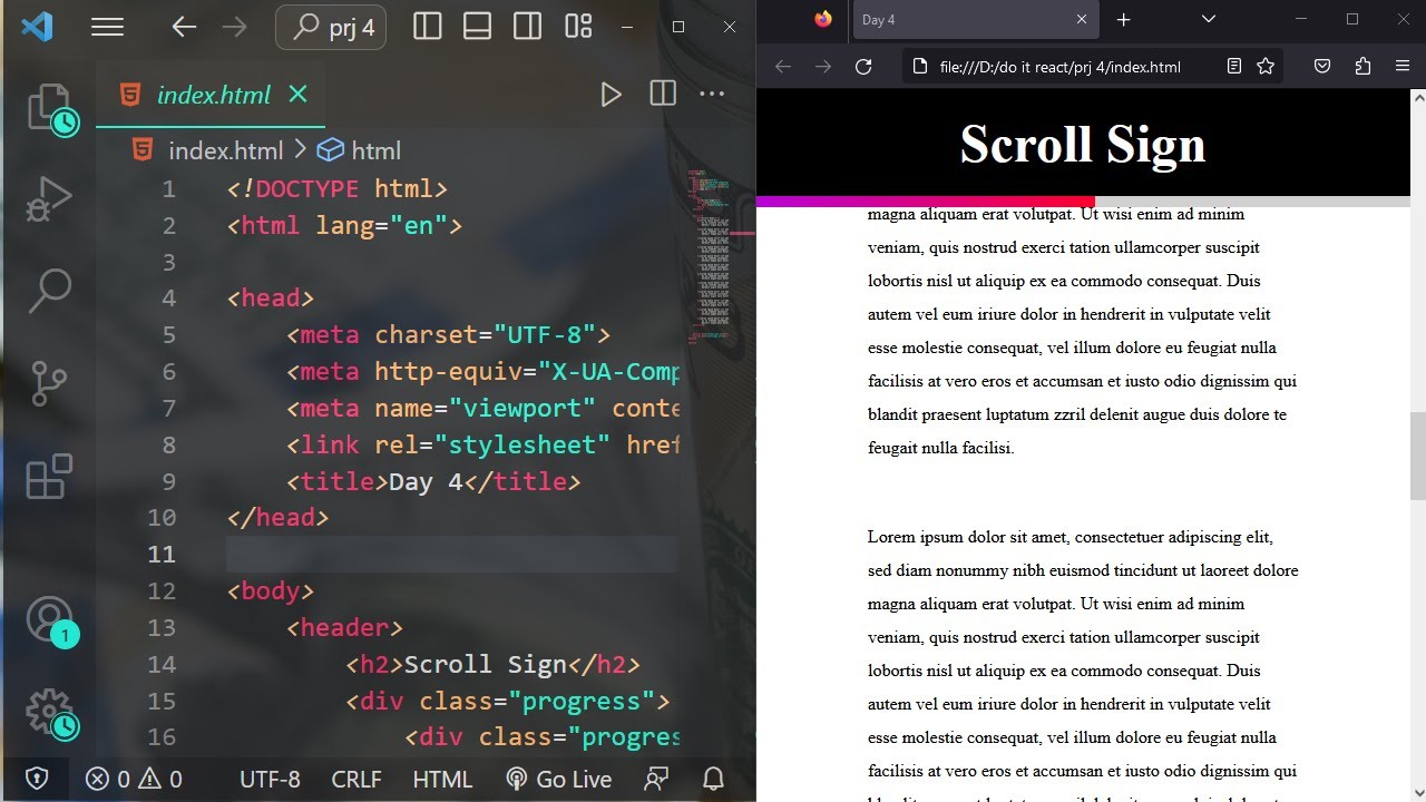 ASMR Coding | Animate Scroll Indicator