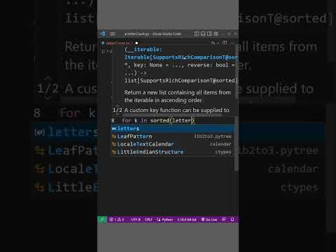 QUICK way to count letters… #python #shorts