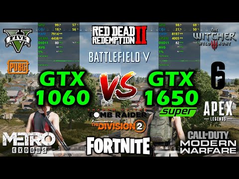 GTX 1060 6GB vs GTX 1650 Super | 12 Games Tested - Side by Side + Benchmarks